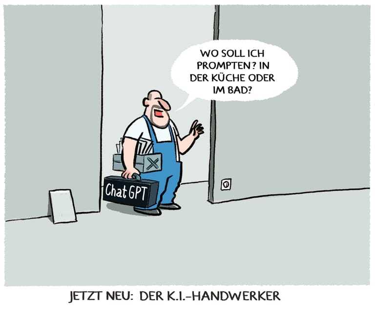 10 Karikaturen und Cartoons zu Handwerk und KI - dhz.net